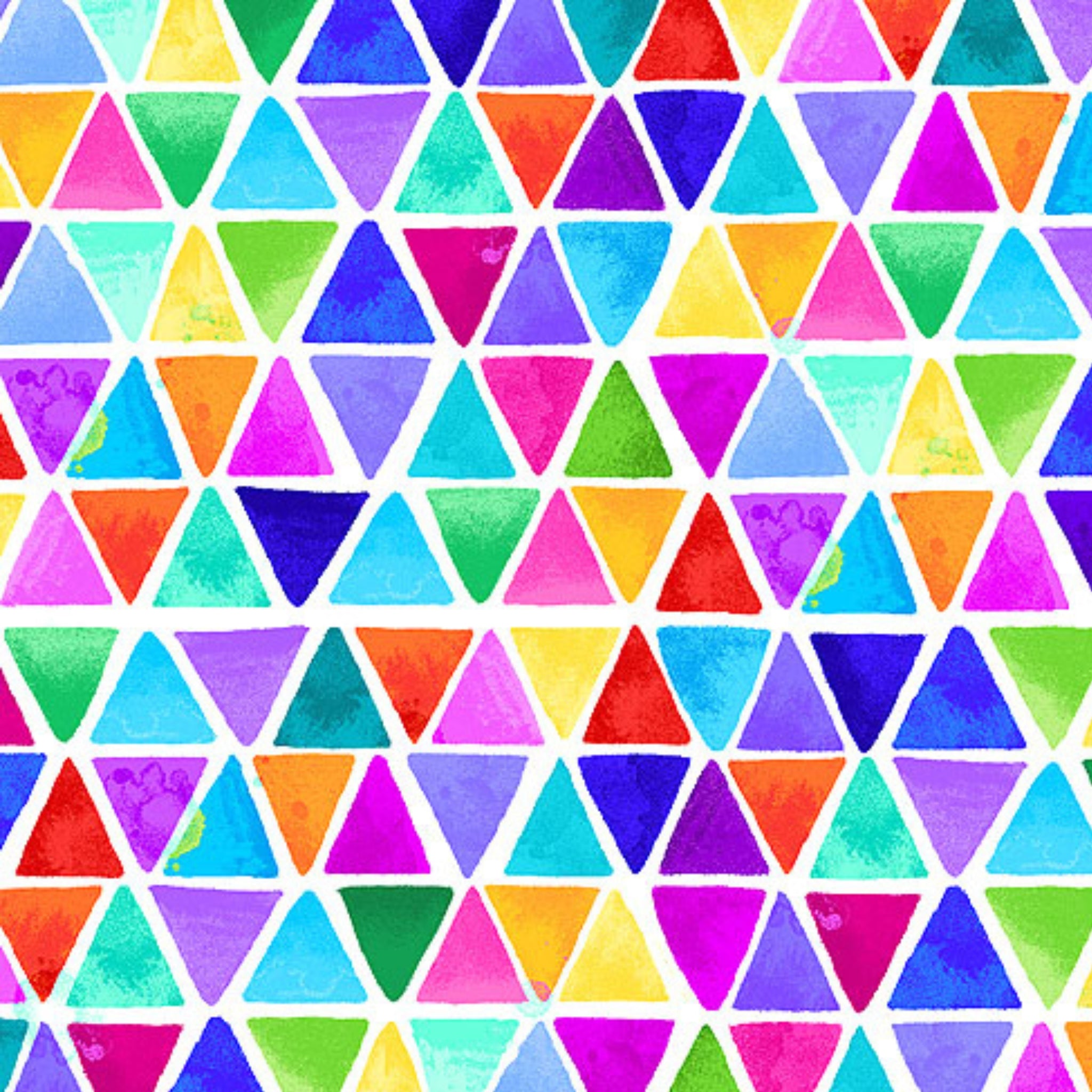 Spirit Triangles Multi | Rainbow Geometric Digital Print – Three Wishes ...